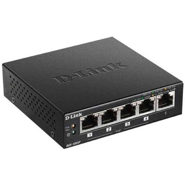 D-Link switch 5P DGS+1005P/E POE+ 60W