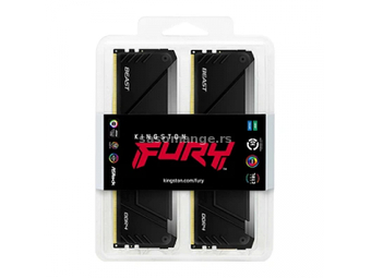Kingston DDR4 128GB (4x32GB kit) 3600MT/s Fury Beast RGB Black XMP (KF436C18BB2AK4/128) memorija ...