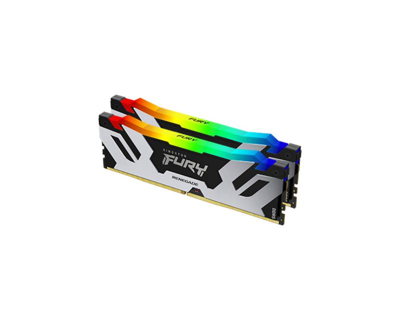 KINGSTON - DIMM DDR5 64GB (2x32GB kit) 6000MT/s KF560C32RSAK2-64 FURY Renegade Silver RGB