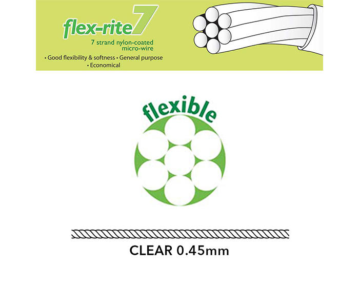 Sajla čelična Flex-rite® _7 struna 0,45mm – CLEAR (30m)