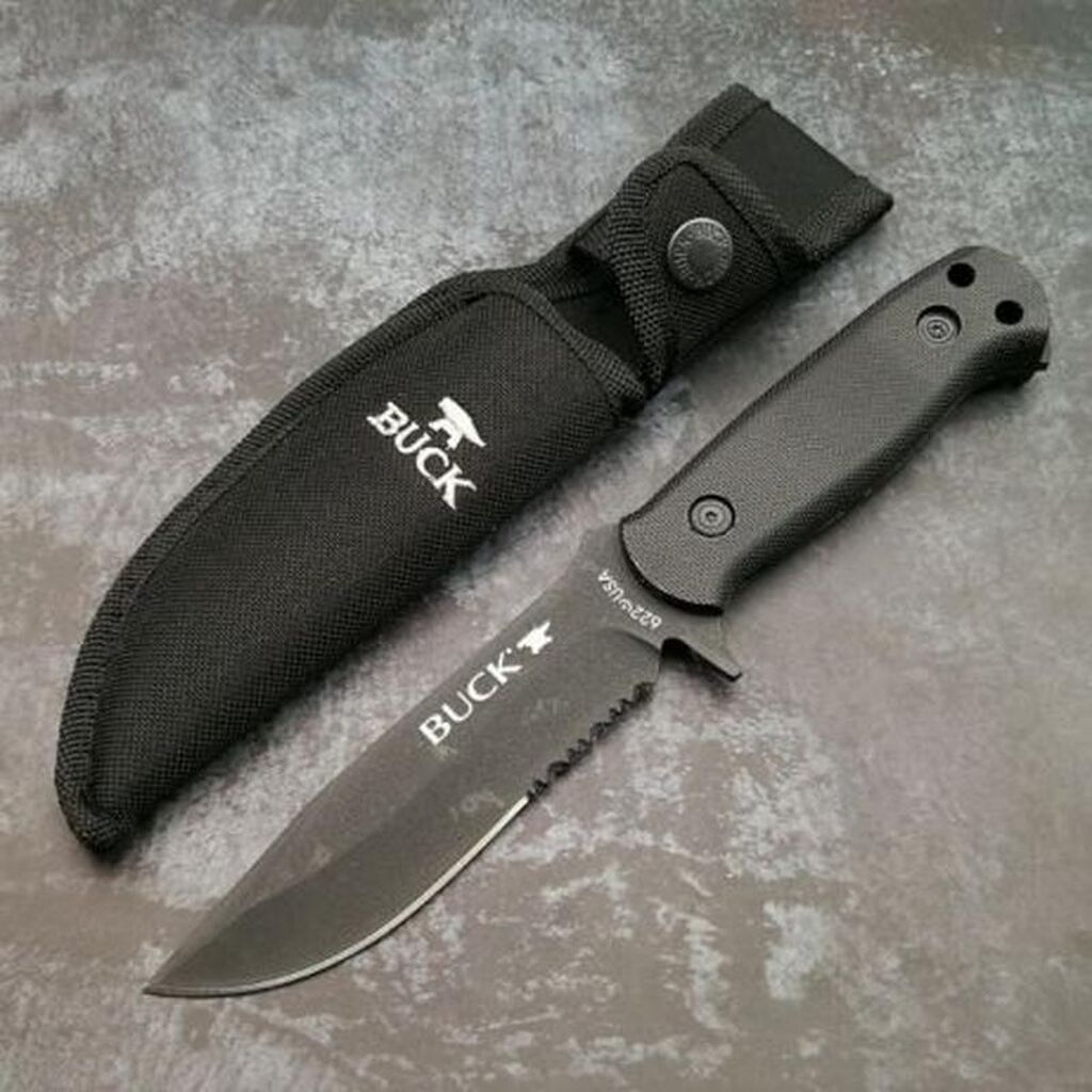 Lovački Nož BUCK 622, Crni. Akcija. Lovačko - taktiči noževi BUCK