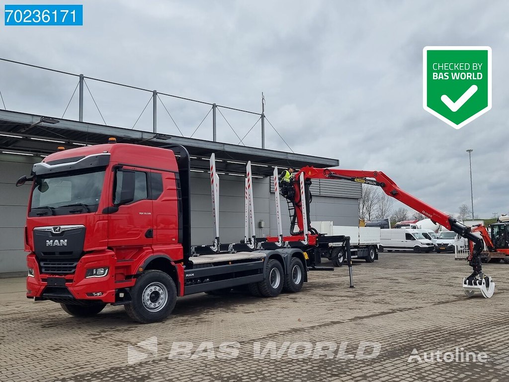 Novi MAN TGS 33.510 6X4 NEW! Palfinger Epsilon Q150Z96 Retarder Euro 6 kamion za prevoz drva