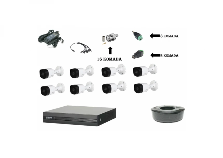 Security system Dahua 8 HAC 0B - komplet za video nadzor 3