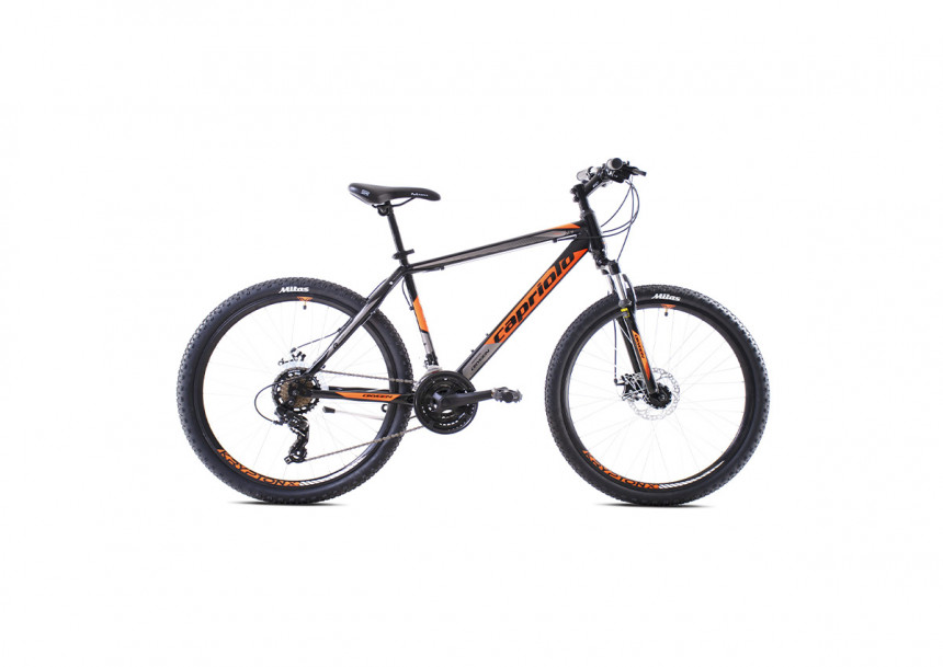 Bicikl Capriolo Mtb oxygen 26" 21HT Crno-narandžasti 20" (920421-20)
