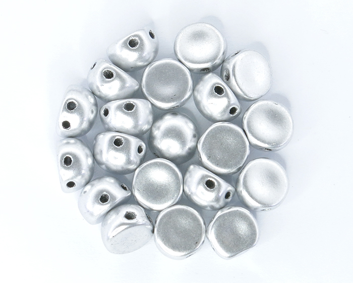 2-hole Cabochon K01700 Aluminium Silver (10kom)