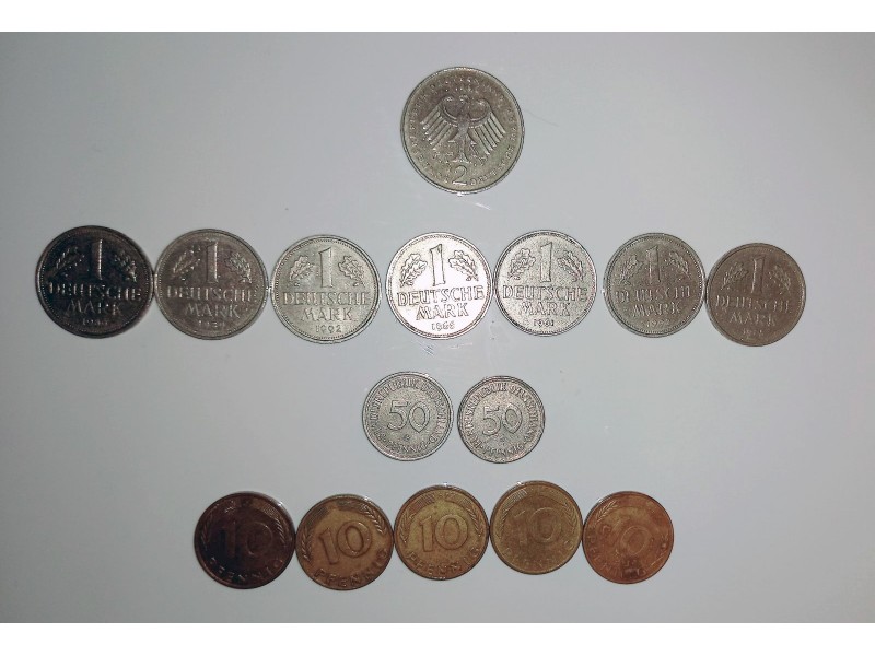 Originalne nemačke marke, 16 novčića