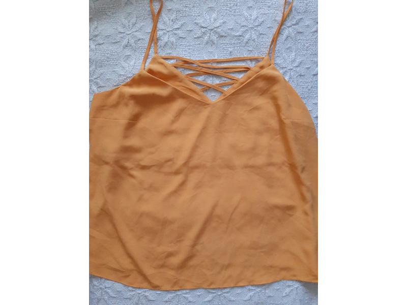 Moderna bluza prljavo zute-narandzaste boje vel 46-48