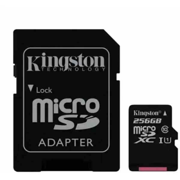 MICRO SD 256GB Kingston SDCS2-256GB w-adapter