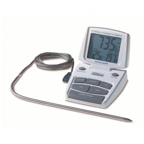Termometar za pećnice digitalni ubodni sa alarmom -10 do +200 °C