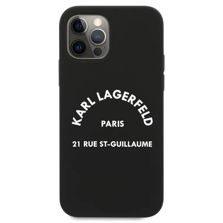 Torbica Karl Lagerfeld Hc Silicone RSG za iPhone 12/12 Pro 6.1 crna (KLHCP12MSLSGRBK)