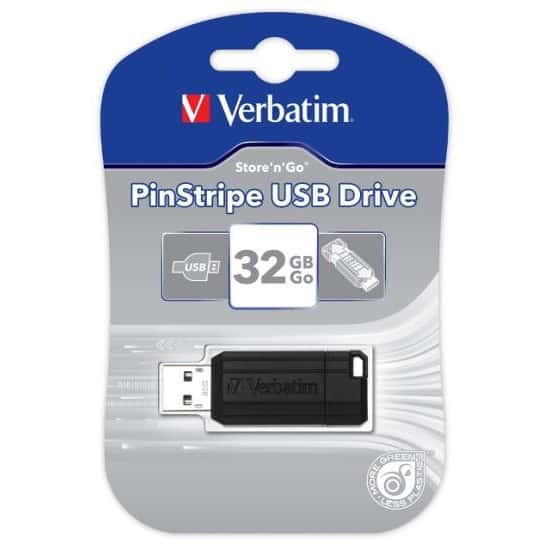 Verbatim Pinstripe USB 32GB Black (49064)