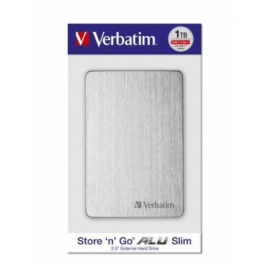 Verbatim Alu Slim HDD 1TB Silv (53663)