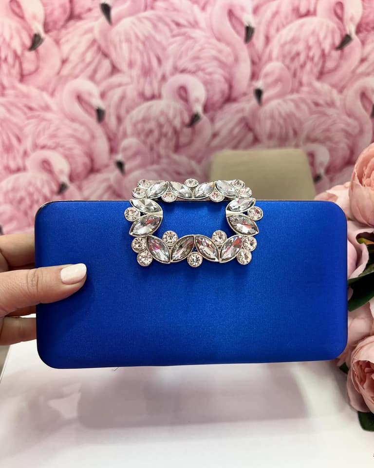 Elegantna pismo torbica za svečane prilike 08 – Saten plava
