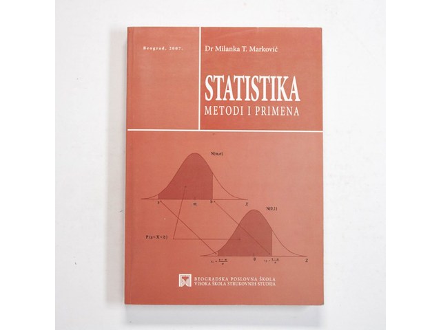 Statistika metodi i primena, Milanka T. Marković