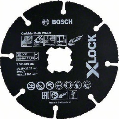 Rezna ploča za drvo X-LOCK Carbide Multi Wheel 115mm BOSCH