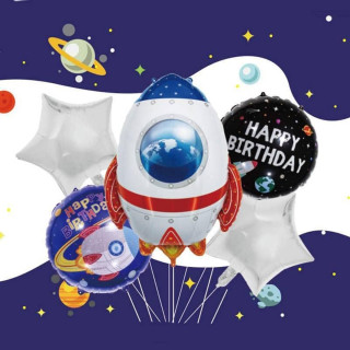 Svemirska raketa – set dekorativnih balona