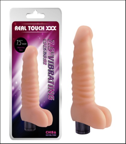 Mekani vibrator sa testisima - 19cm - vibrating cock no.02