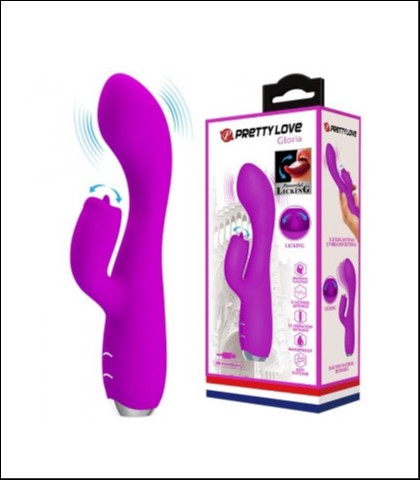 Vibrator sa dodatkom za klitoris lizanje