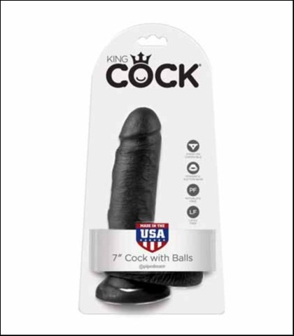 Realisticni dildo sa testisima 17cm - crna boja