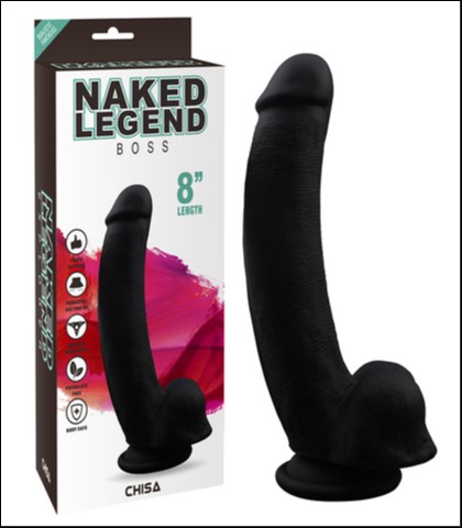 Crni silikonski dildo - 20cm
