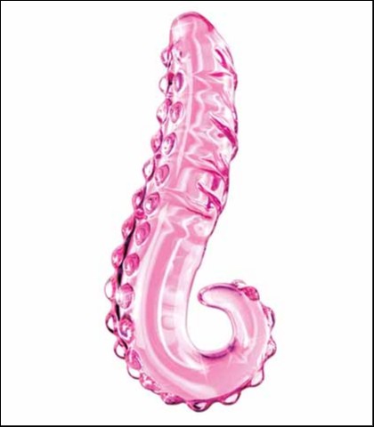 Stakleni zakrivljeni dildo icicles
