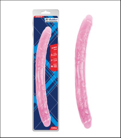 Roze dupli dildo - 46cm
