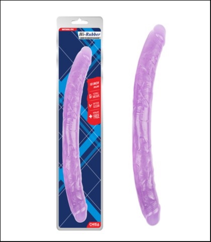 Ljubicasti dupli dildo - 46cm