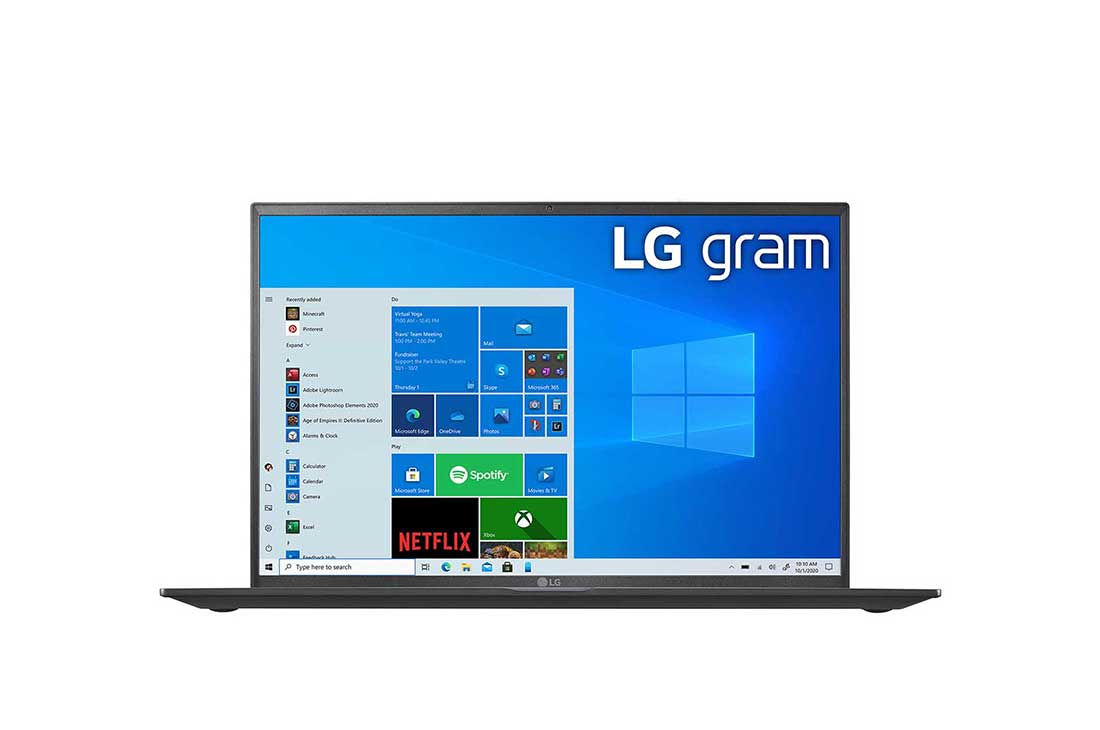 LG 16” Black 16:10 WQXGA gram Laptop with Windows 10 Pro, 16GB RAM, 1TB SSD, 11th Gen Intel® Quad Core™ i7 Processor, Intel® Evo™ Platform & Thunderbolt™ 4