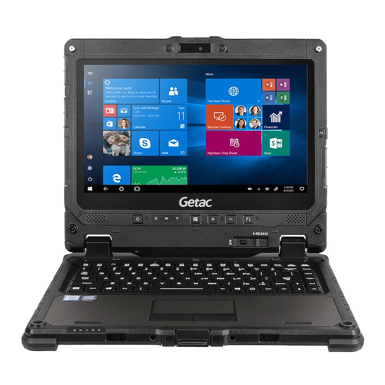 GETAC K120 -i5-8350U vPro, W/ Webcam, W 10 Pro x64 with 8GB RAM, 256GB PCIe SSD