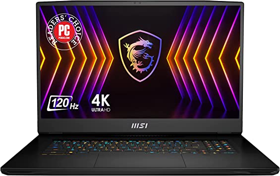 MSI TITAN GT77 17.3 inch UHD 120Hz Gaming Laptop Intel Core i9-12900HX RTX3080TI 64GBDDR5 2TB NVMe SSD Win11PRO