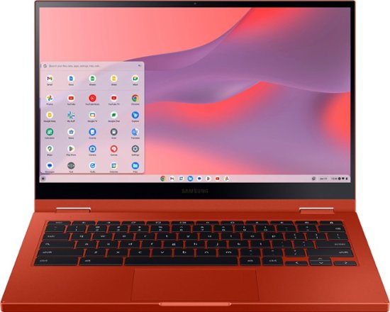 Samsung - Galaxy Chromebook 2 - 13.3" QLED Touch-Screen - Intel Celeron - 4GB Memory - 64GB eMMC - Fiesta Red