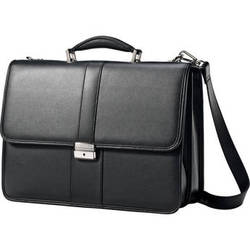 Samsonite Leather Flapover Case (Black)