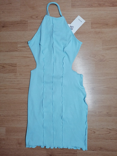 Nova Bershka plava haljina