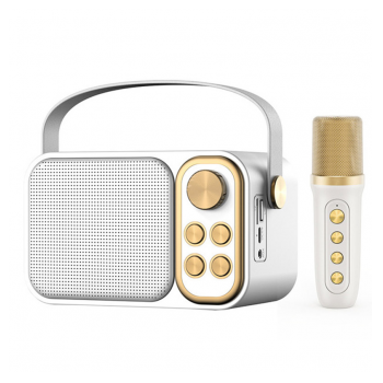 Bluetooth zvucnik karaoke set sa mikrofonom YS-103 beli