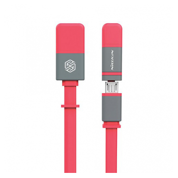 Nillkin USB cable Plus II 2u1 (Lightning/ Micro) 1,2m pink.