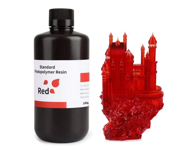 Elegoo Standard Resin Clear Red smola za 3D štampač 1kg