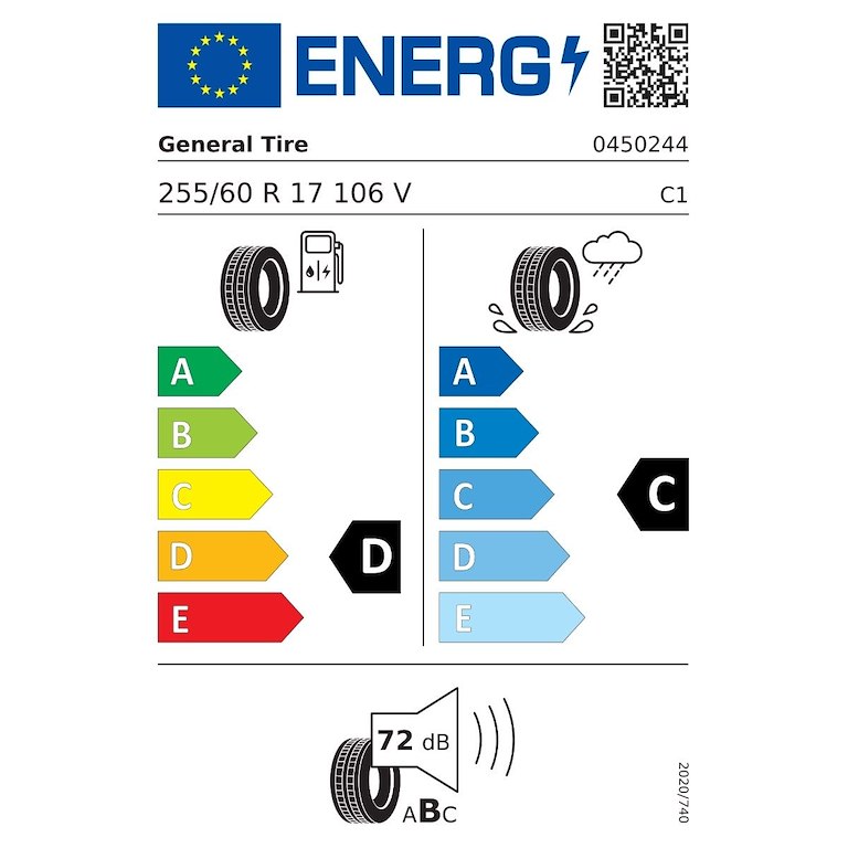 GT 255/60X17 106V FR GRABBER GT SUV EC72