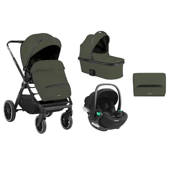 Kikka Boo kolica Tiffany premium set 3u1 sa autosedištem I-Trail I-size i tvrdom korpom Army Green