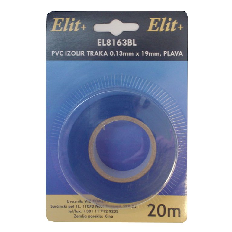 EL8163BL PVC izolir traka 0.13mm x 19mm, 20m, plava