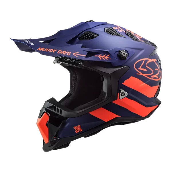 Kaciga LS2 Cross MX470 SUBVERTER CARGO mat plavo narandžasta