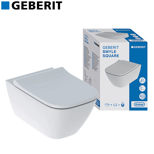 GEBERIT SMYLE SET WC ŠOLJA I WC DASKA RIMFREE 500.683.00.2