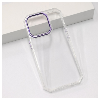 Maska Ice Cube Frame za iPhone 14 Pro Max ljubicasta