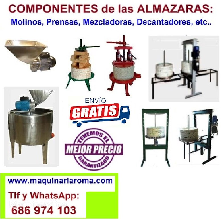 Novi MOLINOS y PRENSAS para ACEITE separator