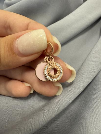 Pandora privezak rosegold logo