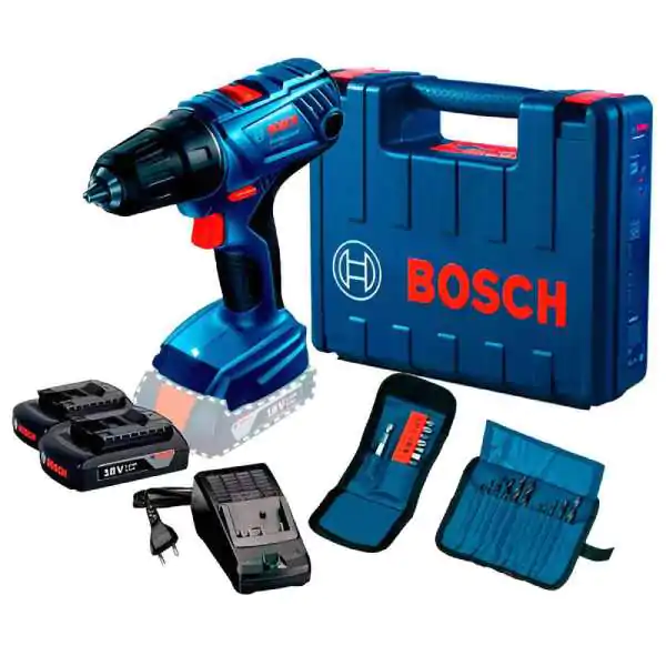 Bosch GSR 180-Li akumulatorska bušilica - odvrtač 18V 2x2,0Ah u koferu + 23-delni set pribora