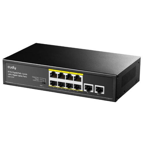 Cudy GS1010PS2 8-Port Gigabit PoE+ Switch with 2 Gigabit Uplink ports and 2 Gigabit SFP slot 120W