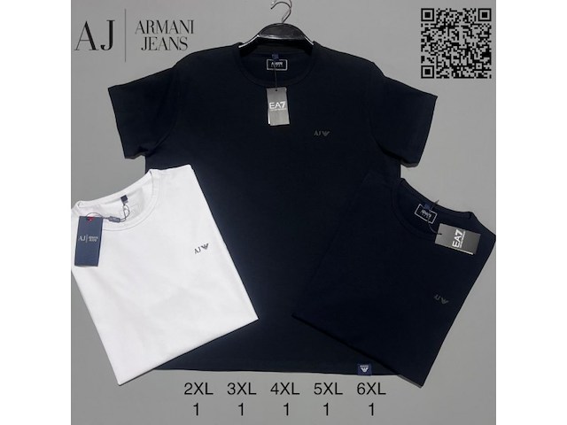 Armani crna muska majica XXL 3XL 4XL 5XL 6XL A33