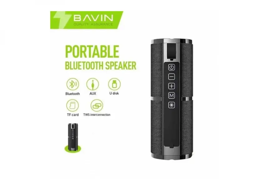 Bavin bluetooth zvučnik 8W crna