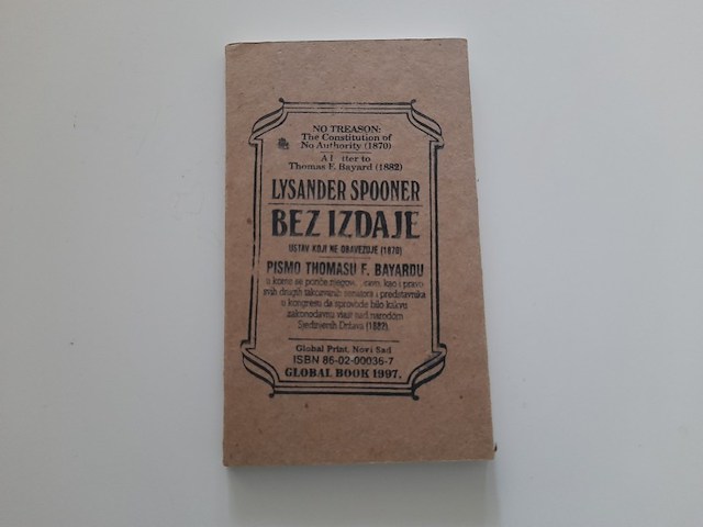 Bez izdaje - Lisander Spuner