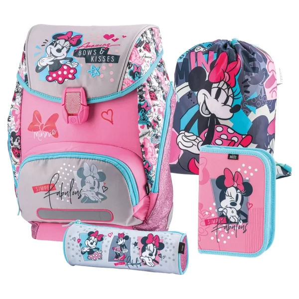 Logic set, ranac anatomski, Minnie Mouse, 4 u 1, Chic collages